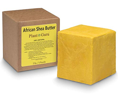 Raw African Shea Butter Bulk 5 lbs Block 100 Pure Unrefined Natural ...