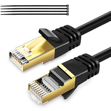Ethernet Cable Cat 8 50 ft Flat LAN Network Cable RJ45 Connector SFTP ...