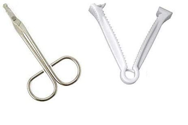 50 White Umbilical Cord Clamps W- 10 Umbilical Cord Clamp Cutters ...