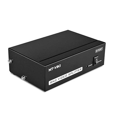 TNP Splitter Box 1 in 8 Out 8 Port Amplifier - Powered BNC Distribution ...