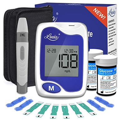 Diabetes Testing Kit - Lovia Blood Sugar Test Kit 50 Glucometer Strips ...
