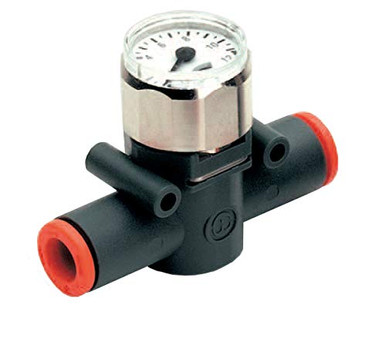 PneumaticPlus IPG Air in-Line Air Pressure Gauge with Push-to-Connect ...