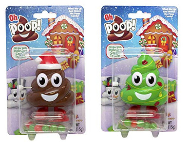Flix Candy Christmas OH POOP Candy Dispenser - 6 Count Display Box ...