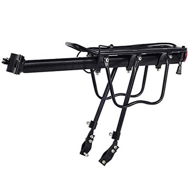 LUOWAN 220-pound Mountain Bike Rack Aluminum Luggage Rear seat Bicycle ...