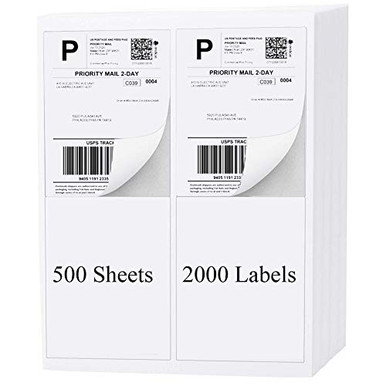 4 x 5 Shipping Labels - Pack of 2000 Labels 500 Sheets - Inkjet-Laser ...