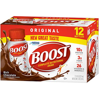 Boost Original Rich Chocolate Complete Nutritional Drink 8 fl oz 12 ...