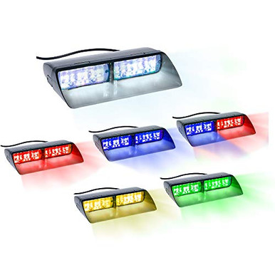 16 LED RGB Multi Color Change Dual Rapid Switch Windshield Emergency ...