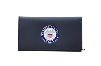 US Navy Officially Licensed Checkbook Cover with Medallion ...