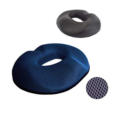 Blue Memory Foam Seat Cushion for Hemorrhoids Donut hemorrhoid Pillow ...