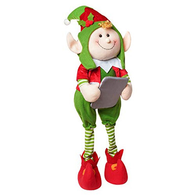 ALLYORS Christmas Poseable Plush Elves Doll for Xmas Home Decoration 27 ...