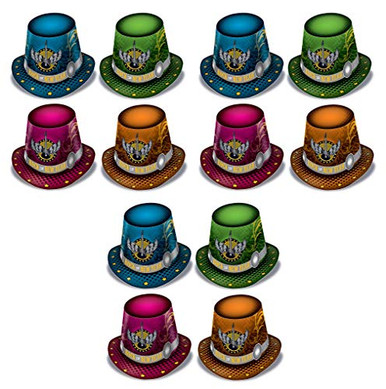 Beistle 88171-25 Rock The New Year Hi-Hats, One size Assorted Colors ...