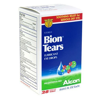 Bion Tears Lubricant Eye Drops -015-Ounce Single-Use Vials in 28-Count ...