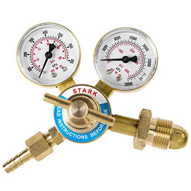 Stark Welding Nitrogen Regulator with Pressure Gauge CGA-580 Inlet ...