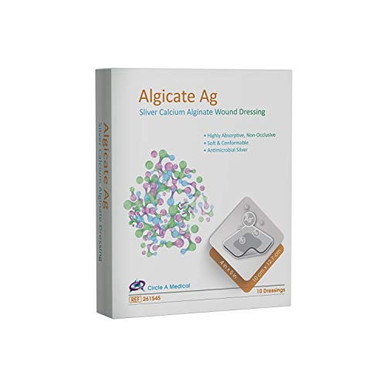 Algicate Ag Silver Calcium Alginate Wound Dressing Gauze Pads Sterile 4 ...