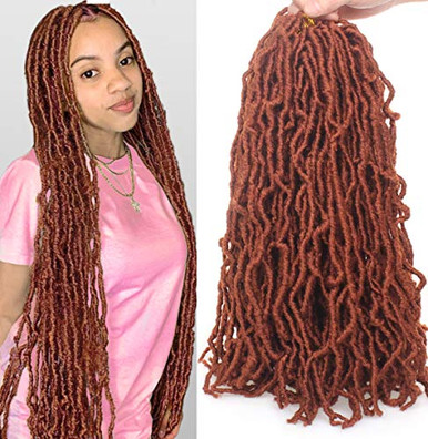 Leeven 18 Inch Nu Soft Locs Crochet Braids Hair Curly Faux Locs ...