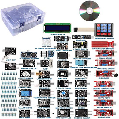 Upgraded Advanced Version 37 in 1 Sensor Modules Kit with Tutorial Compatible with for Arduino ...