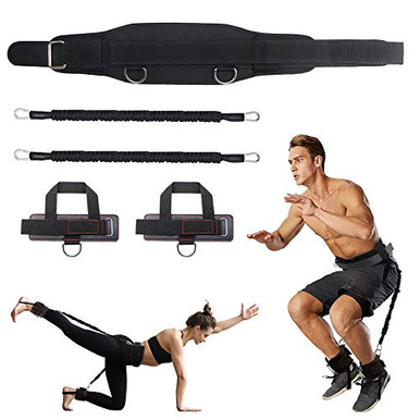 SAIVEN Vertical Bounce Trainer Leg Strength Resistance Bands Set Jump ...