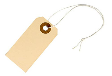 Paper Tags with Elastic String Attached 1-2 3-4 x 1 3-8 Box of 500 ...