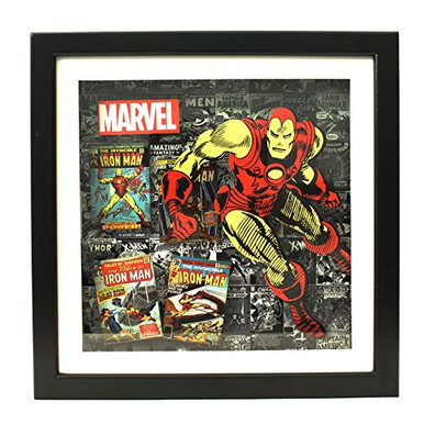 Silver Buffalo MV1206SB Marvel Iron Man Shadow Box - Warehousesoverstock