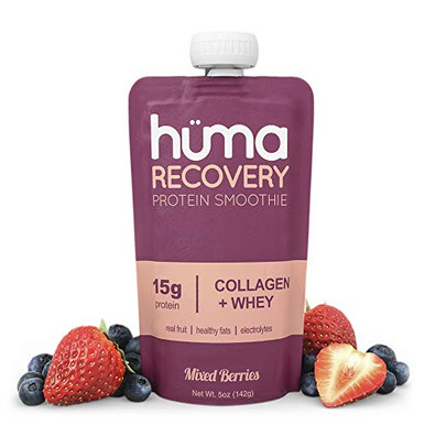 Huma Recovery Protein Smoothie 12 Pouches 15g Collagen Whey Post ...