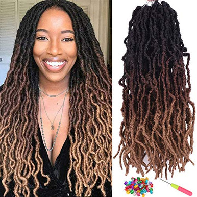 24 Inch Nu Faux Locs Crochet Hair 3 Tone Ombre Nu Soft Locs Braiding ...