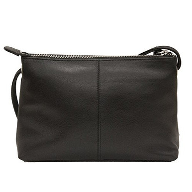 ILI Classic Leather Cross Body Black - Warehousesoverstock