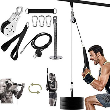 LAT Pull Down Machine Fitness Cable System Wrist Trainer Arm Strength ...