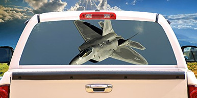 SignMission Fighter Jet Rear Window Graphic Truck View Thru Vinyl Decal ...