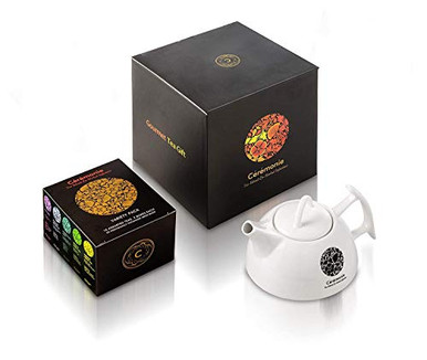 Ceremonie Tea Sampler Pack - Gourmet Variety Assorted Herbal Tea Gift ...