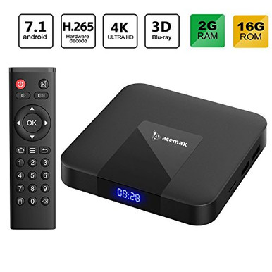 2018 Latest ACEMAX Amlogic Quad Core Android 7.1 TV Box 64Bit Processor ...