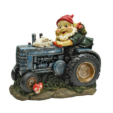 Design Toscano Garden Gnome Statue - Bunny on Board Garden Gnome ...