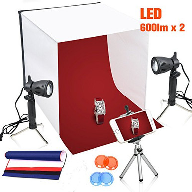 Emart 16 x 16 Inch Lighting Photography Studio Box Kit Tabletop Photo ...