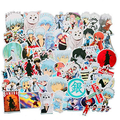 Gintama Sticker Pack of 50 Stickers - Waterproof Durable Stickers ...