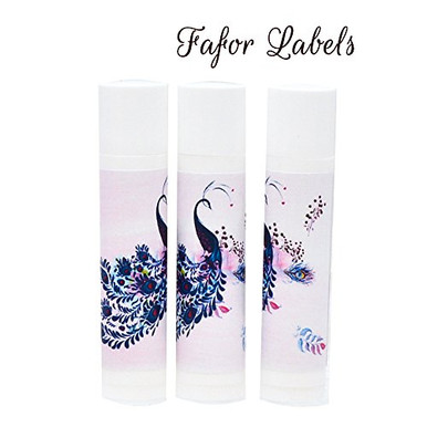 30 Peacock Birthday Labels Stickers Peacock Wedding Lip Balm Stickers ...