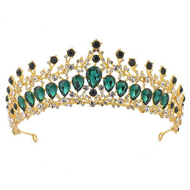 Sunshinesmile Bride Prom Queen Gold Crown Pageant Crowns Princess Crown ...