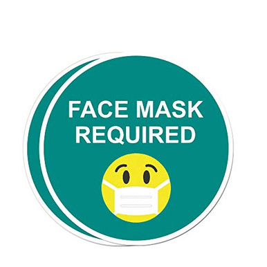 Face Mask Required Sign Decal Stickers Please Wear Face Mask Signage ...