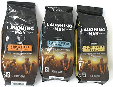 Variety Pack - Laughing Man Roast Ground Coffee (12 oz) - Hughs Blend ...