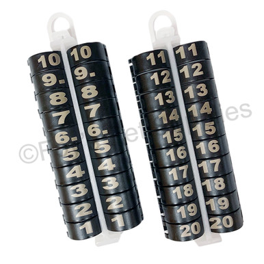 EZ Lockrings with Numbers 1-20 (10mm)