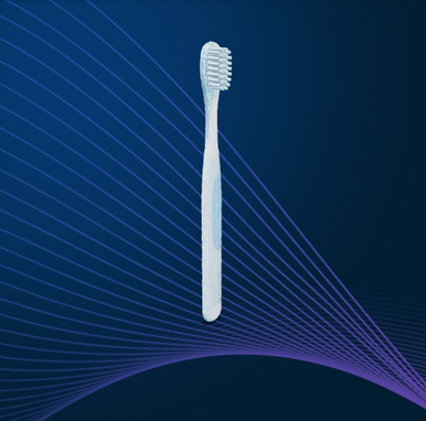 A sleek, electric toothbrush