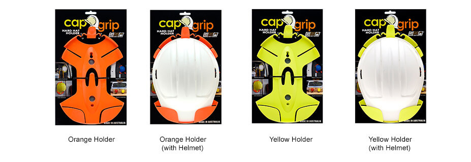Cap Grip Hard Hat Holder - Orange