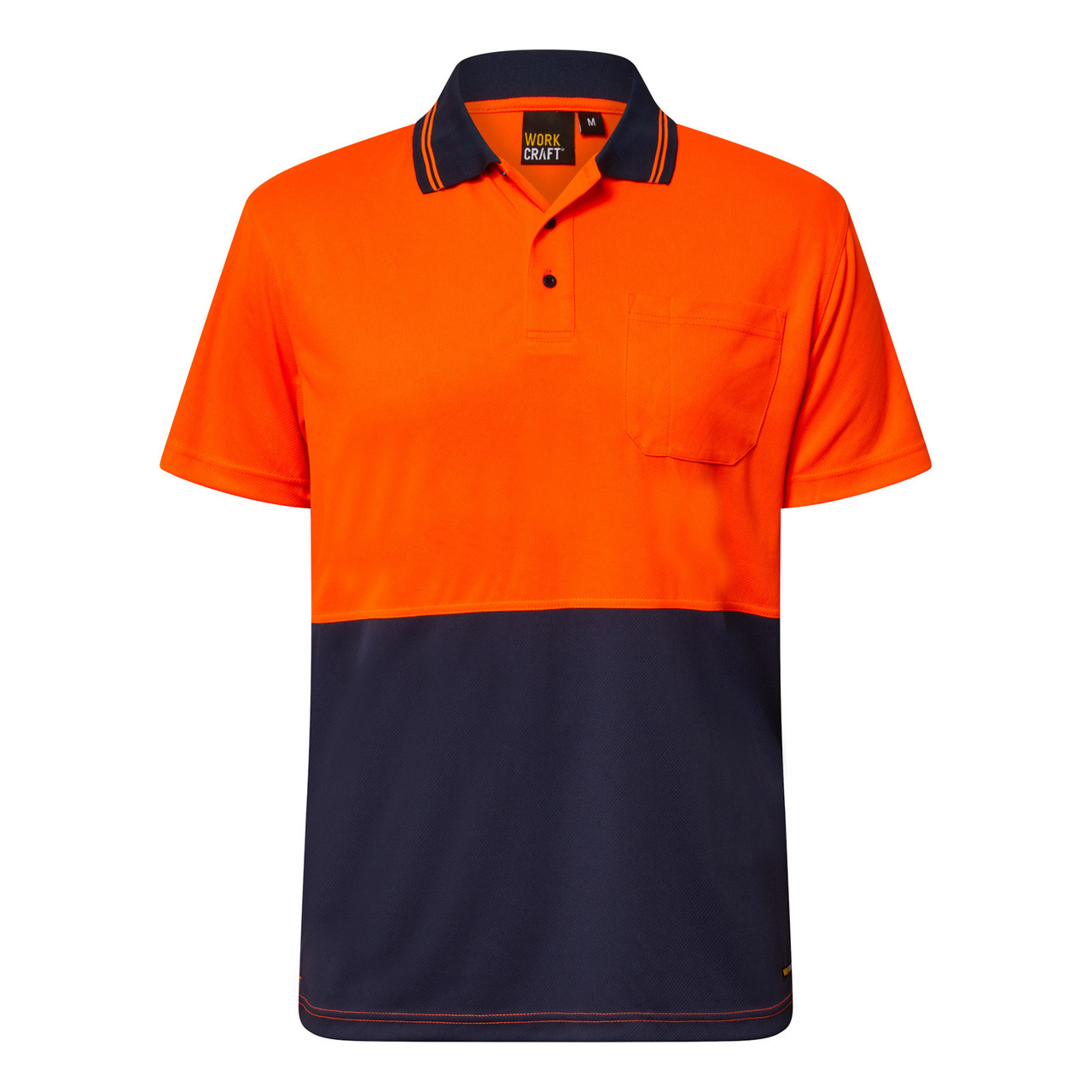 WorkCraft Hi Vis S/Sleeve Micro Mesh Polo