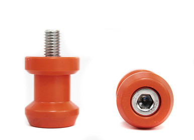 Orange 8mm Rear Swingarm Motorcycle Spool Sliders Swing Arm Stand Pair ...