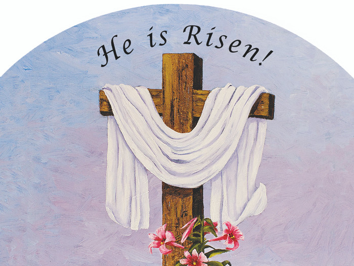 HE IS RISEN LARGE SLIDER PLAQUE | Jake's Country Trading Post