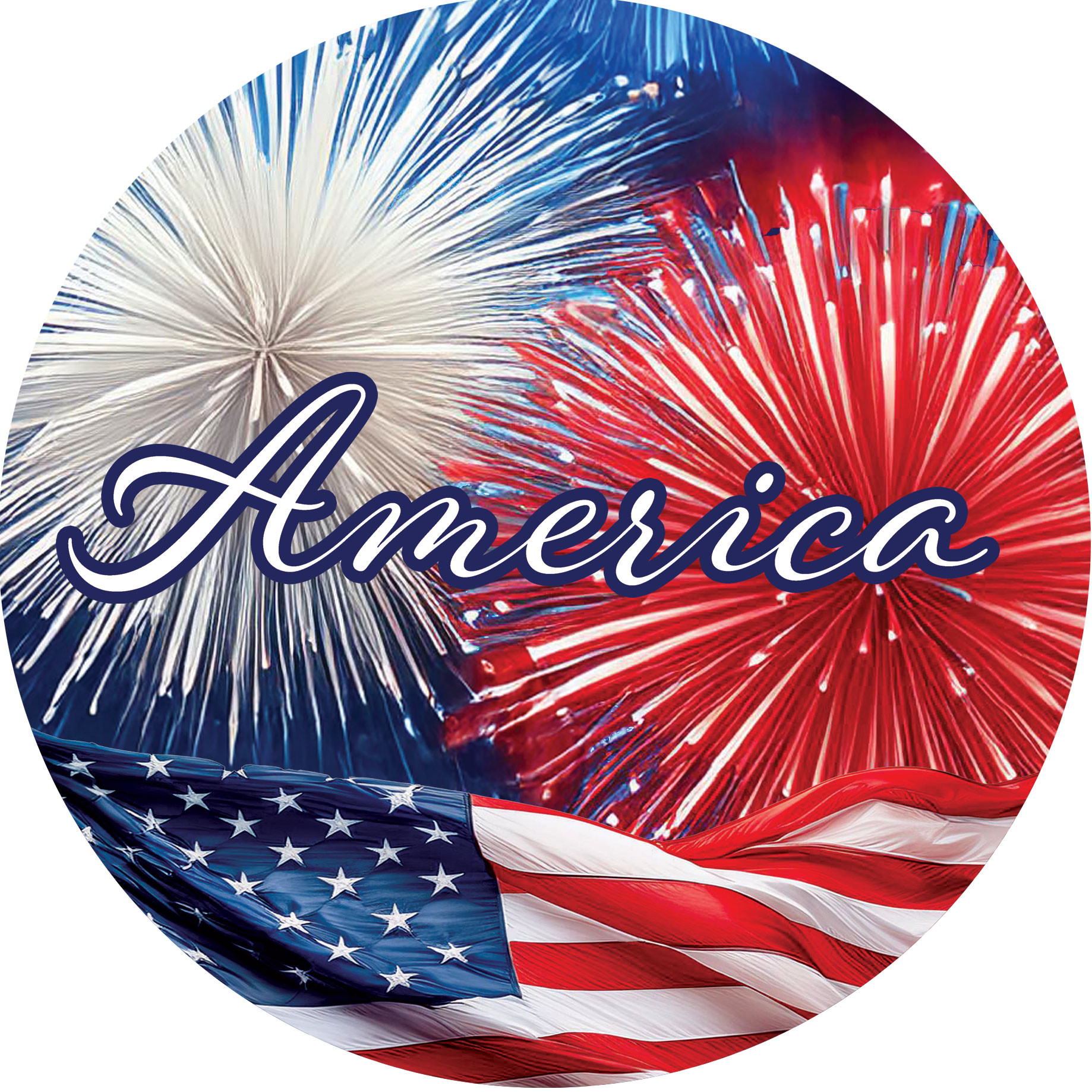 AMERICA FIREWORKS ACCENT MAGNET | Jake's Country Trading Post