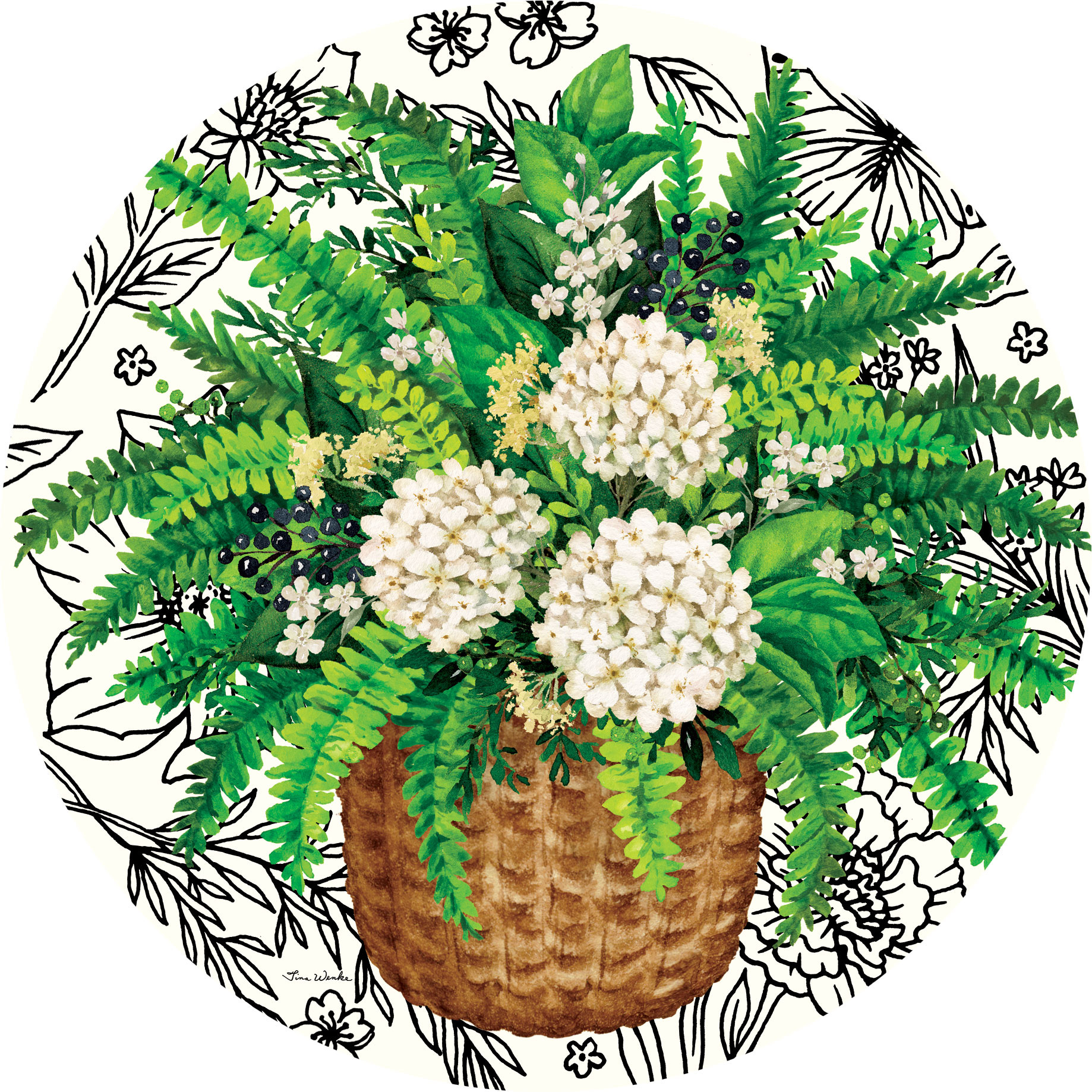 ELEGANT FERN ACCENT MAGNET | Jake's Country Trading Post
