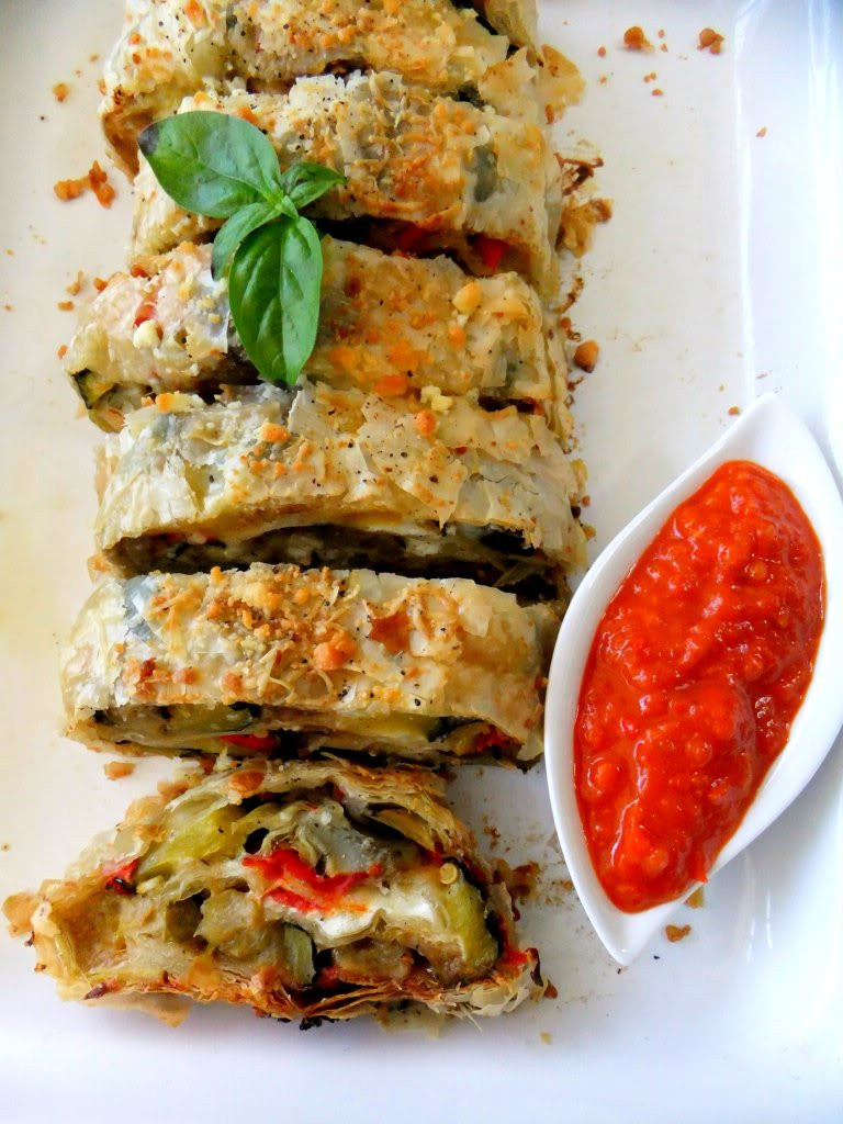 Roasted Vegetable Strudel - (Free Recipe below)
