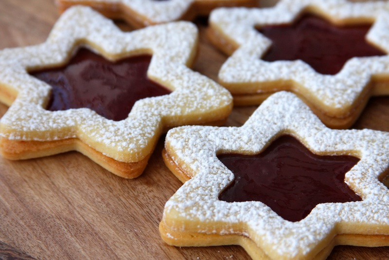 LINZER COOKIE STARS - One Dozen w/ recipe below