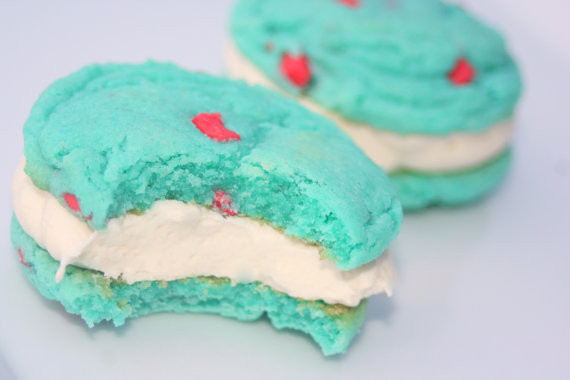Blue Raspberry Chunk & Buttercreme Cookies - One Dozen