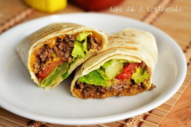 Bacon Cheeseburger Wraps - (Free Recipe below)