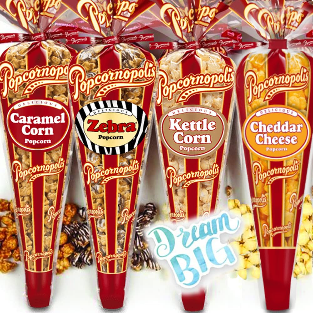 Popcornopolis Gourmet Popcorn – Premium Popcorn Mini Cones & Exclusive ...